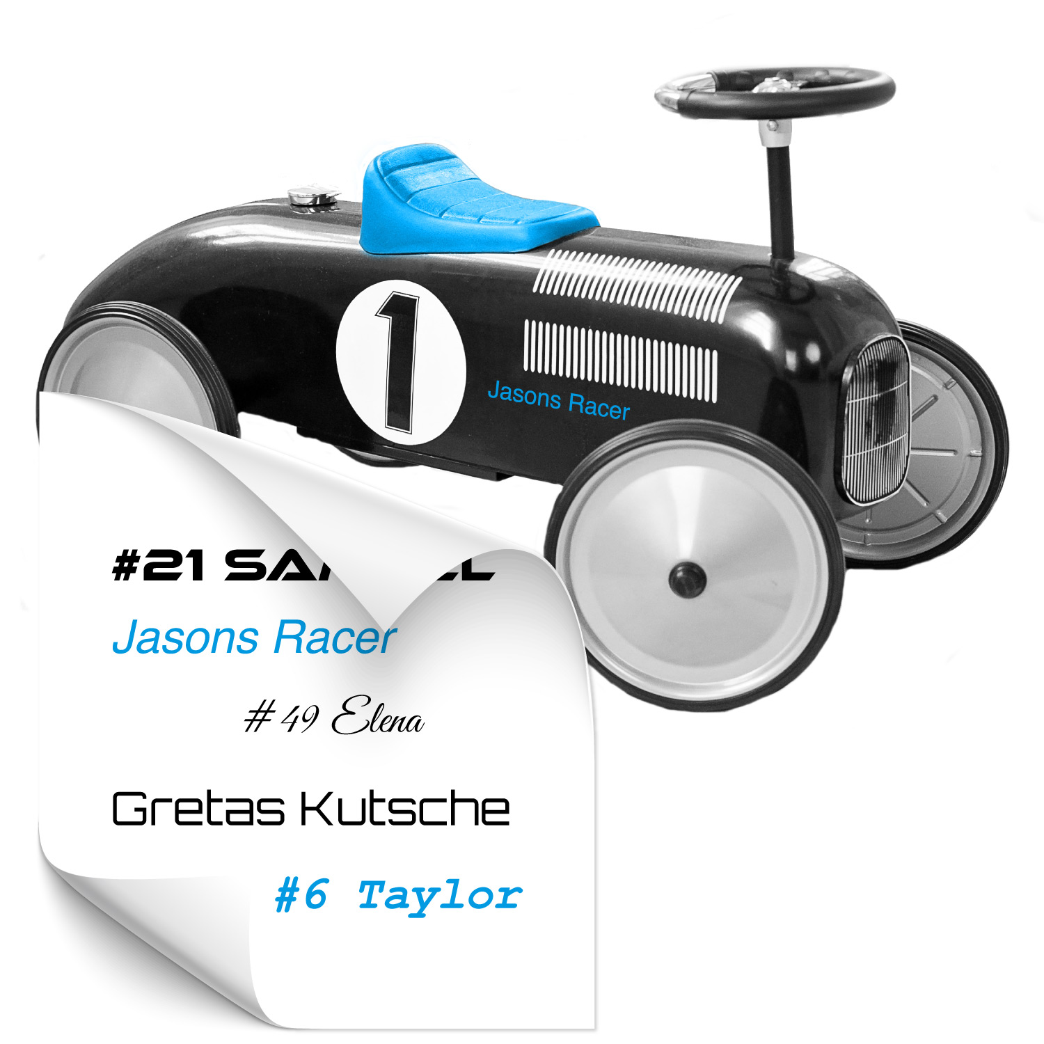 Bobby Car Namenssticker von aufkleber.name Online bestellen!